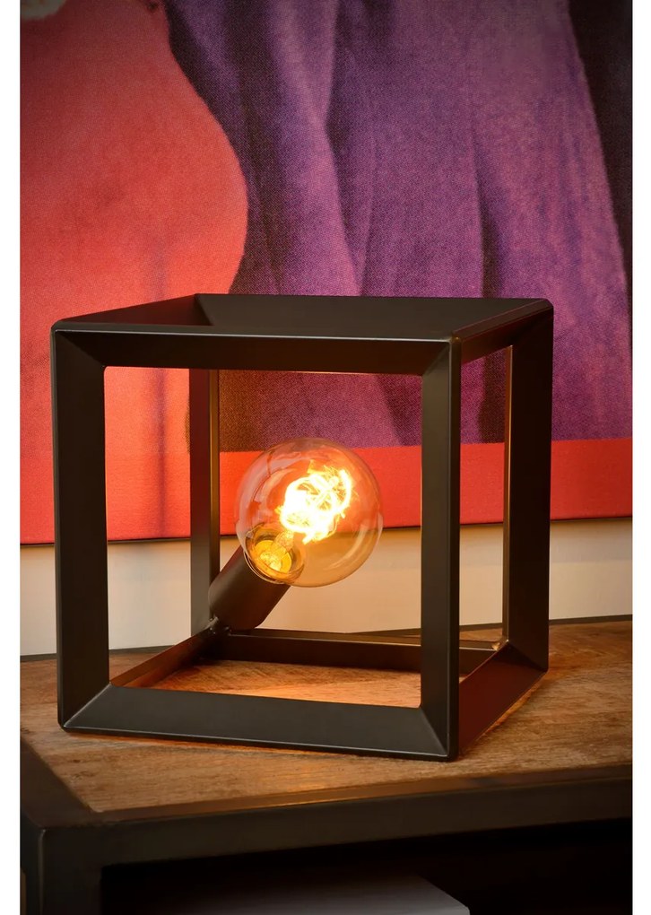 Lucide 73502/01/15 stolní lampa Thor, šedý kov, E27, 25cm