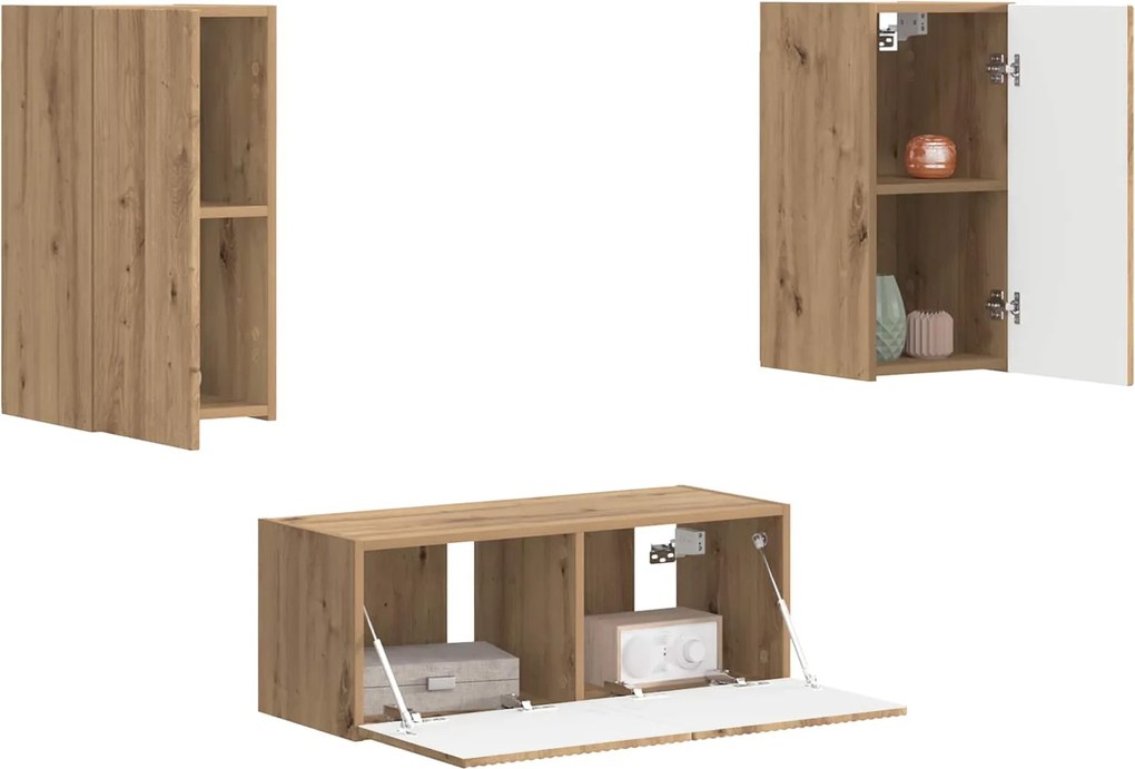 Sestava TV skříněk 2 ks Artisanový dub Kompozitní dřevo 3408969