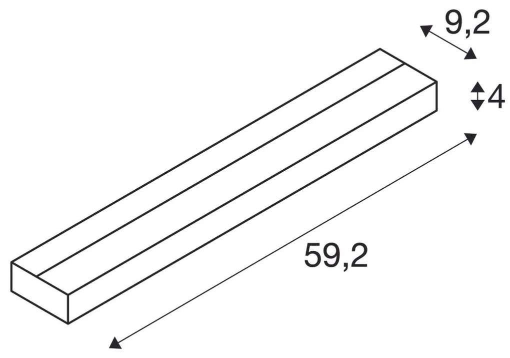 SLV Sedo, bílé nástěnné svítidlo, LED 16W 3000K,délka 59cm