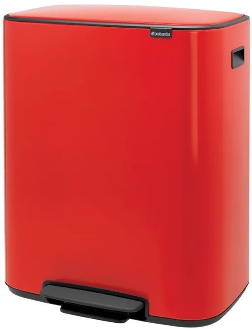 BO pedálový odpadkový koš Brabantia 211522, 2x30L, červený