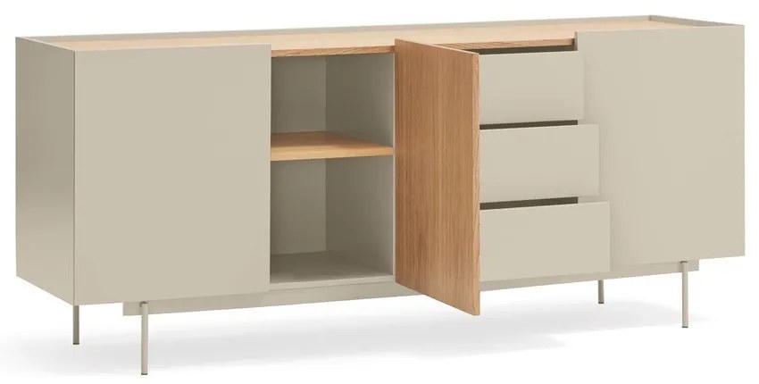 Béžová komoda dekor dub 180x78x45 cm Otto - II. jakost – Teulat