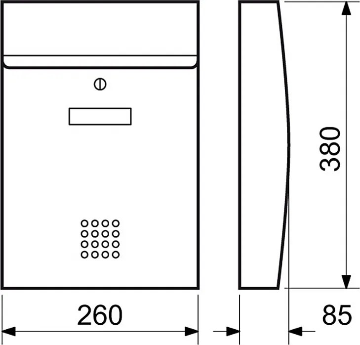 Poštovní schránka RICHTER BK.05.AM (ANTRACIT), RICHTER antracit matná