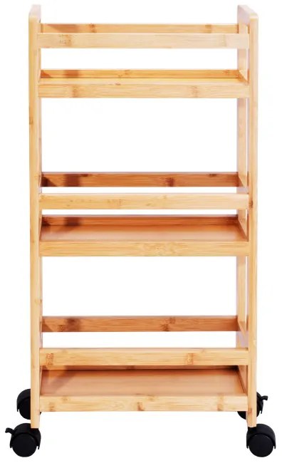Pojízdný regál INAKI naturální