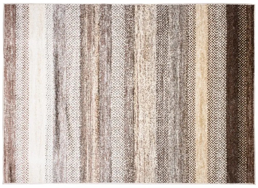 Moderní koberec s pruhy v hnědých odstínech Šířka: 80 cm | Délka: 150 cm