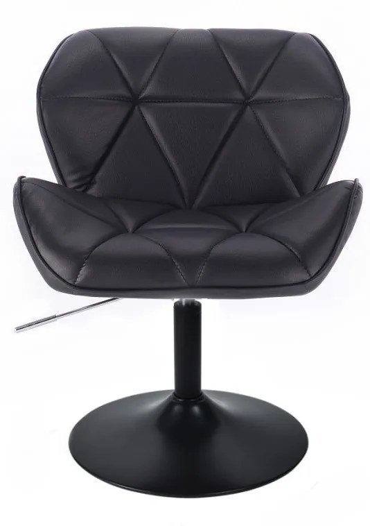 LuxuryForm DESIGN Otočná židle MILANO na černém talíři - černá