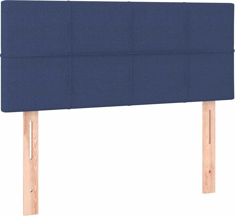 Box spring postel s matrací modrá 90x190 cm textil 3140023