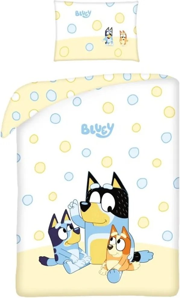 Povlečení do dětské postýlky Bluey - 100% bavlna - 60 x 40 cm + 100 x +135 cm