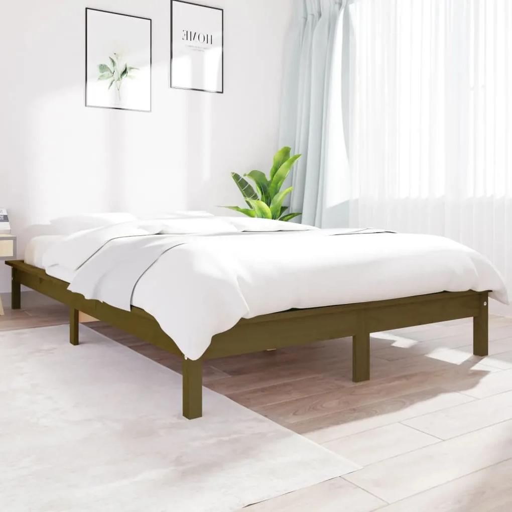 Rám postele medově hnědý masivní borovice 120 x 200 cm - Default Title