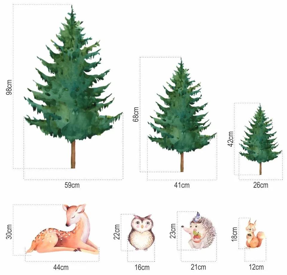 Gario Dětská nálepka na zeď Forest team - zvířátka a stromy