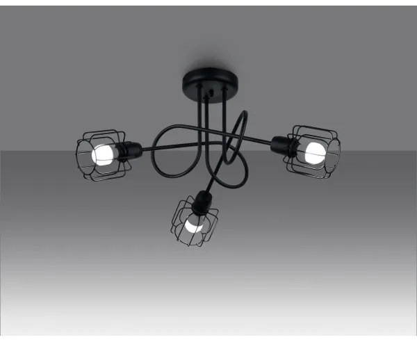 Sollux SL.1118 - Lustr na tyči BELUCI 3xE14/40W/230V černá