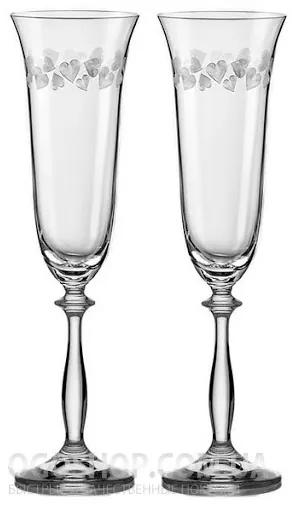 Crystalex čiré sklenice na šampaňské Angela Love 190 ml 2 KS