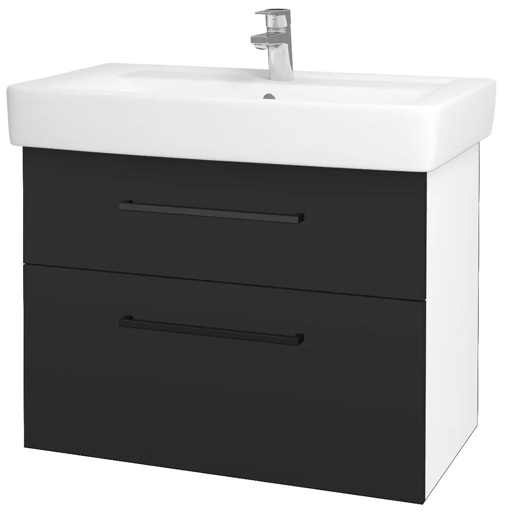 Dřevojas Koupelnová skříň Q MAX SZZ2 80 Varianta: M01 Bílá mat / Úchytka T06 / M01 Bílá mat