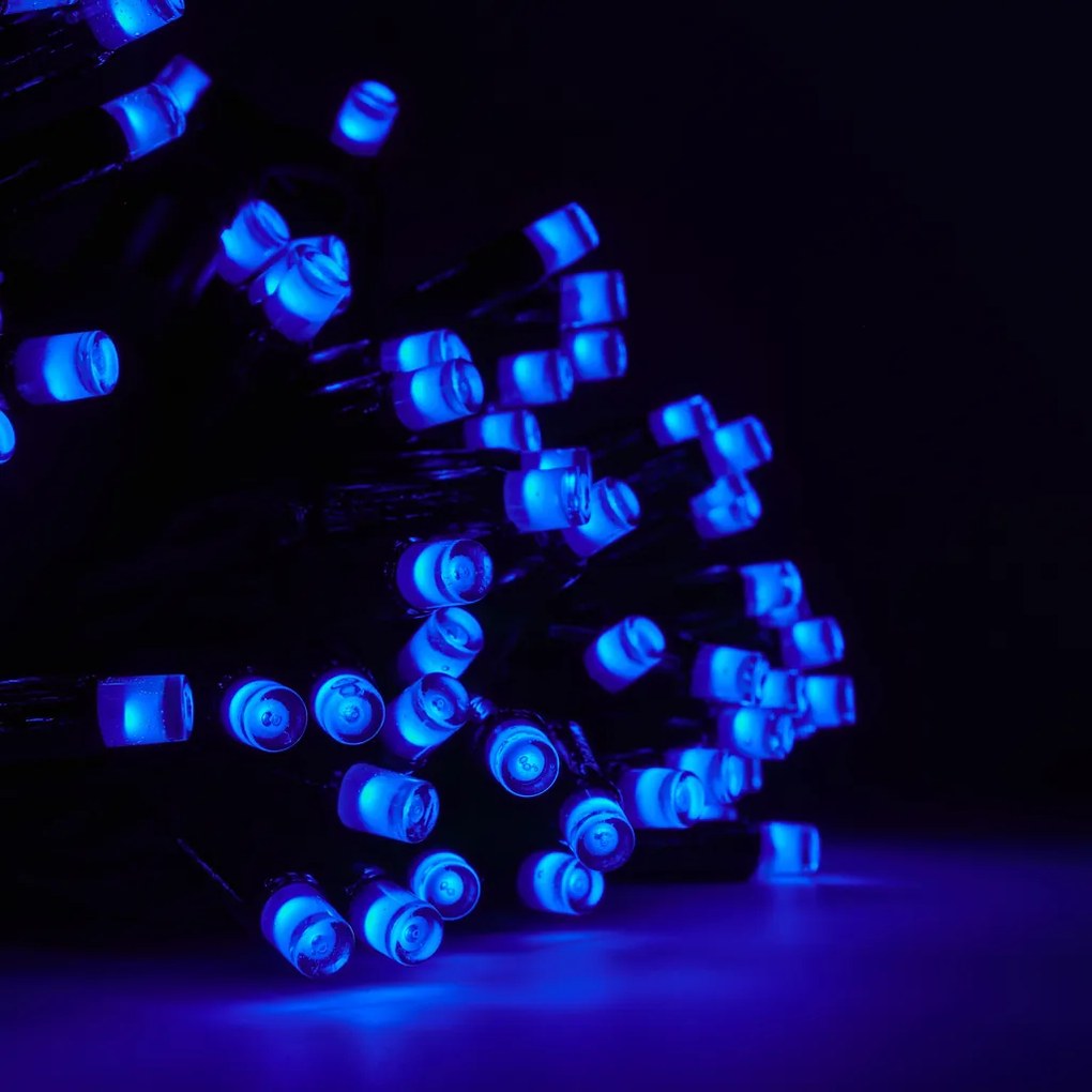 Easy Fix RGB LED světelný řetěz, 20 m, venkovní, 200 diod, černý kabel, IP67