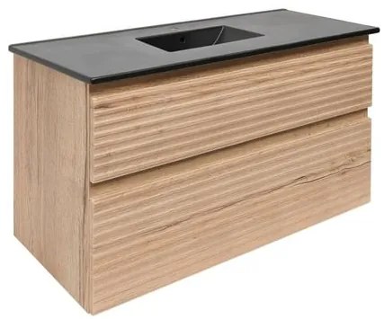 Koupelnová skříňka 2 zásuvková s umyvadlem Naturel Savona 98x53x44,8 cm dub Halifax mat SAVONA2100DHC