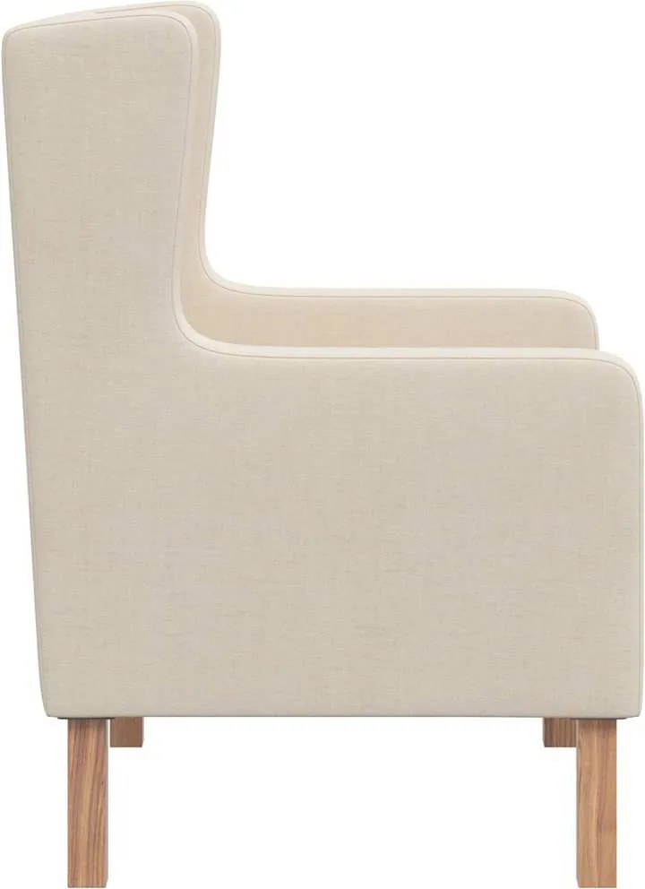 Křeslo krémové bílé textil 245449