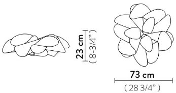 SLAMP ETOCS00PRS00000LEDEU New Étoile, designové svítidlo, 15W LED 2700K DIM, prům 73cm