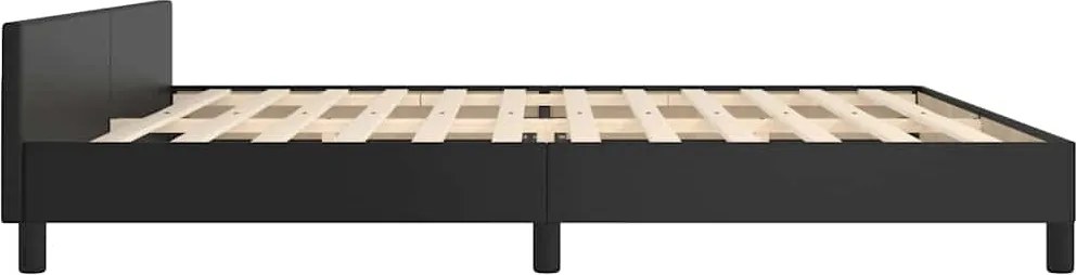 Rám postele s čelem černý 200x200 cm umělá kůže 3125469