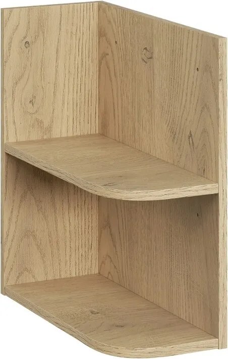 Závěsná skříňka pod umyvadlo Aster Ovalia s deskou 100 cm dub cremona/zelená