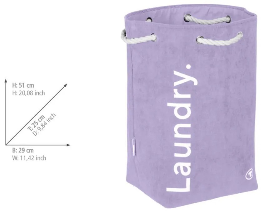 Fialový látkový koš na prádlo 35,5 l Tom Tailor – Wenko