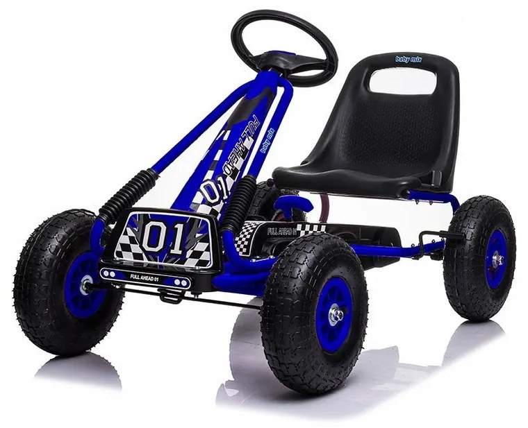 Baby mix Dětská šlapací motokára Go-kart Razor, modrá