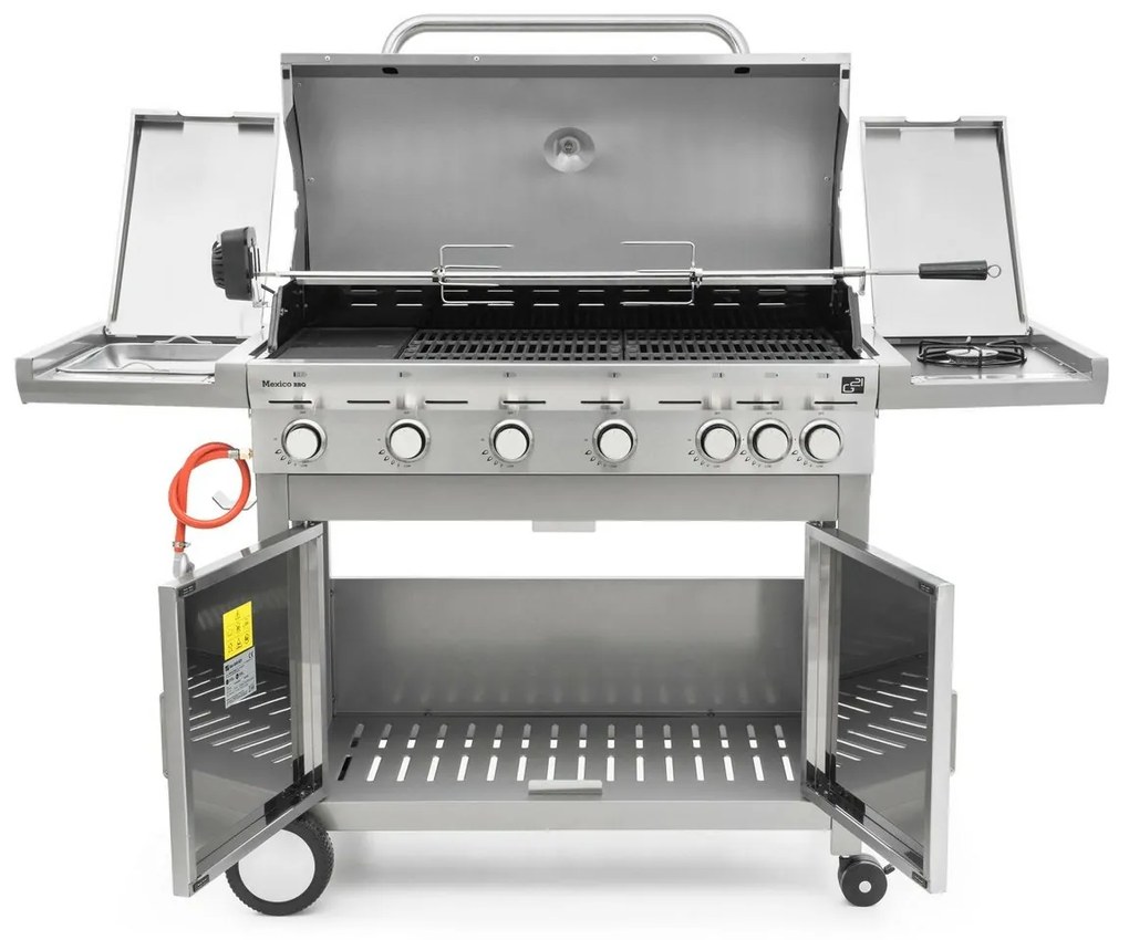 Plynový gril G21 Mexico BBQ Premium line, 7 hořáků + zdarma redukční ventil