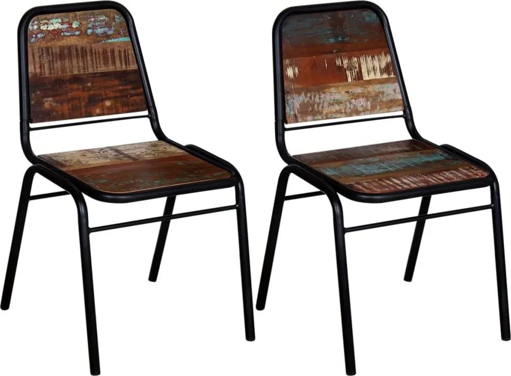 vidaXL Jídelní židle 2 ks masivní recyklované dřevo [244246]