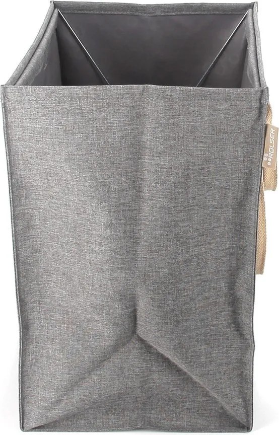 Šedý látkový koš na prádlo 53 l Laundry Hub Tweed – Rolser