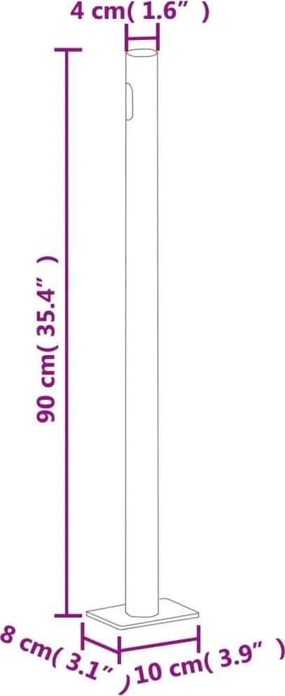 vidaXL Zatahovací boční markýza / zástěna 140 x 300 cm [45357] Barva: Hnědá