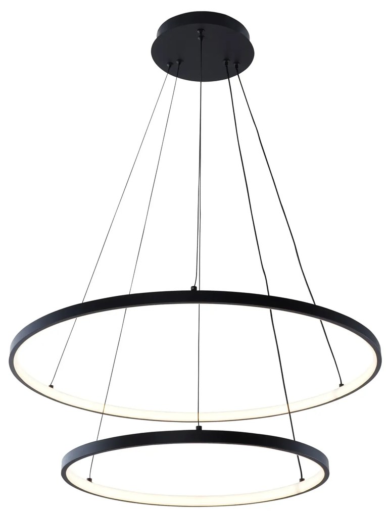Moderní LED lustr Breno 2 60 černá