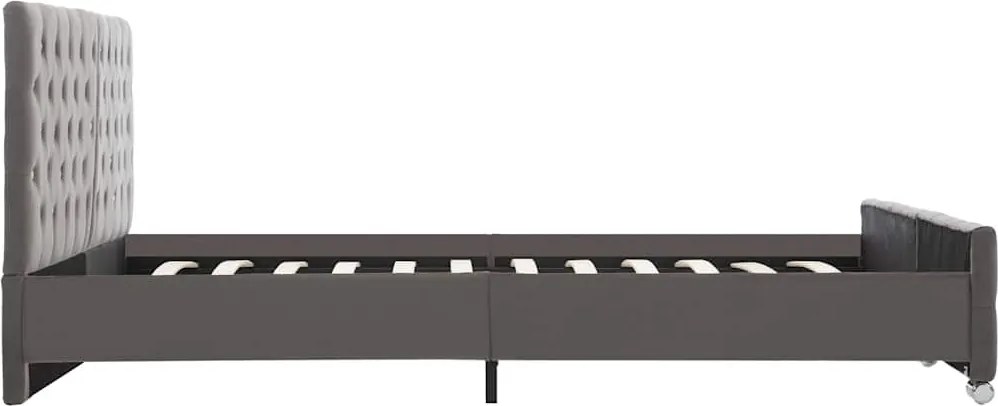Rám postele šedý samet 180 x 200 cm 286834