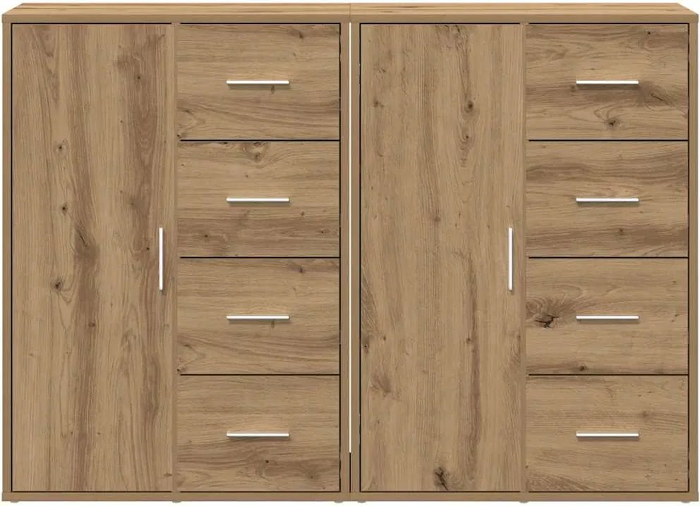 Servírovací skříň 2 ks Artisanový dub 60 x 31 x 84 cm 3334312
