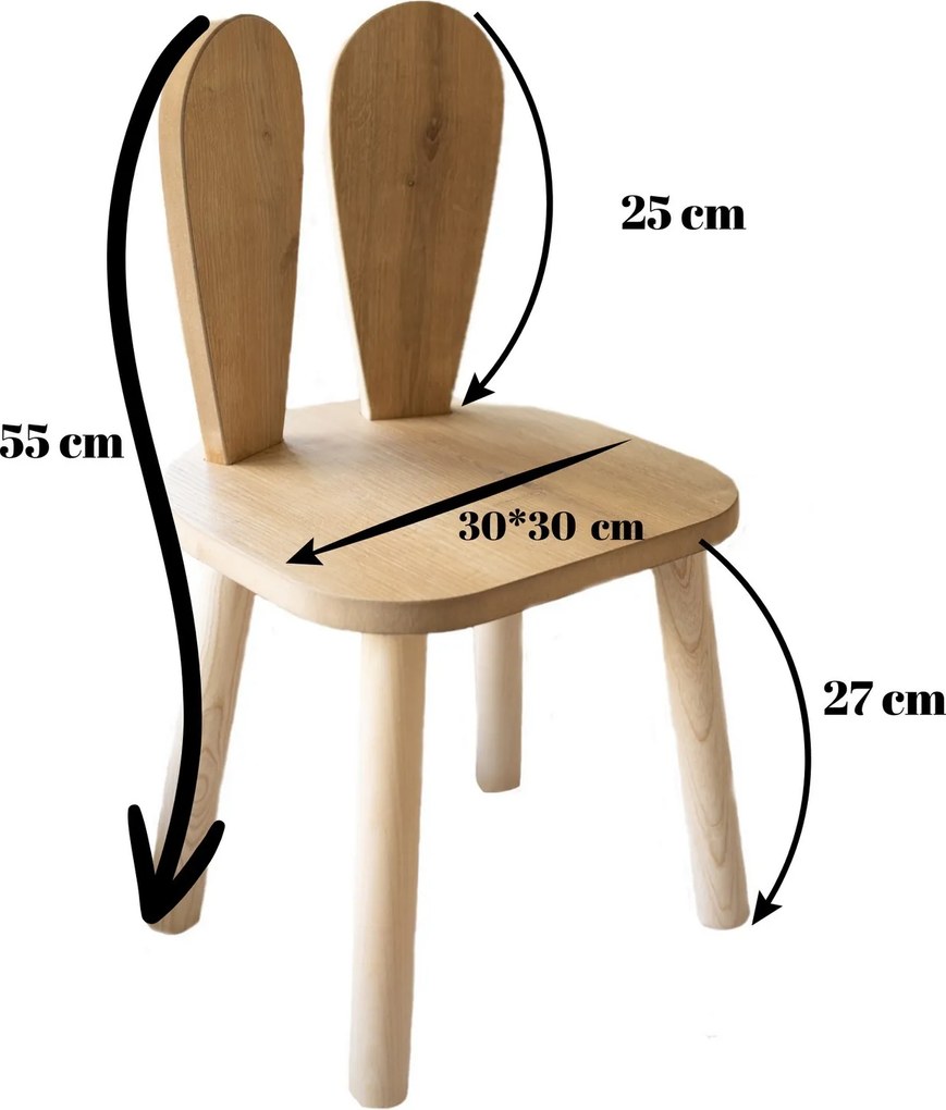 Dětská židlička Bunny hnědá