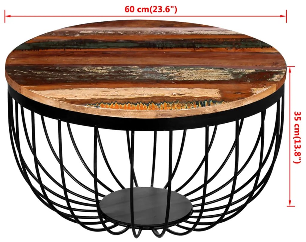 vidaXL Marketos Konferenční stolek masivní recyklované dřevo