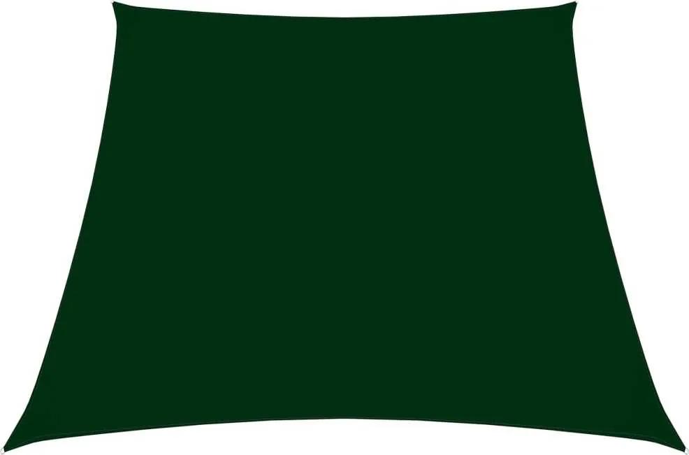 vidaXL Stínicí plachta oxfordská látka lichoběžník 2/4 x 3 m [135131] Barva: Tmavě zelená