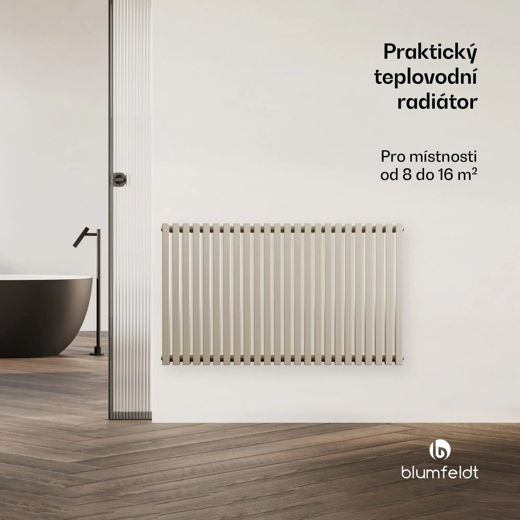 Blumfeldt Delgado radiátor | Moderní design | 63 x 108 cm | 891 W | Boční připojení