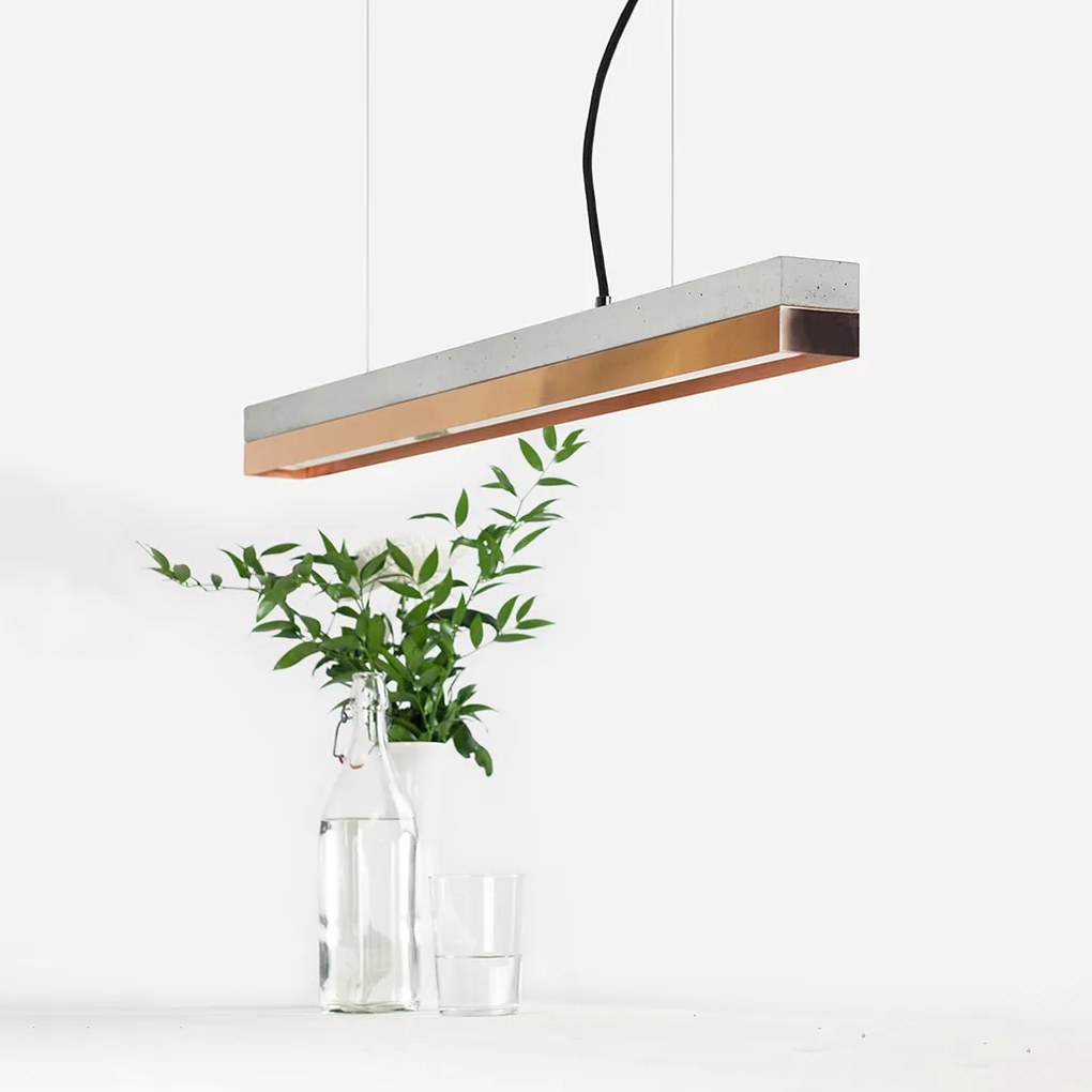 Designové lineární svítidlo z kvalitních materiálů C2 light 92 cm  Designové lineární svítidlo z kvalitních materiálů C2 light 92 cm Dekor: Měď,…