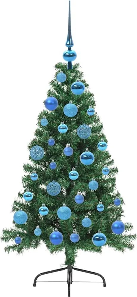 Umělý osvětlený vánoční stromeček Zelená 120 cm PVC 3396996