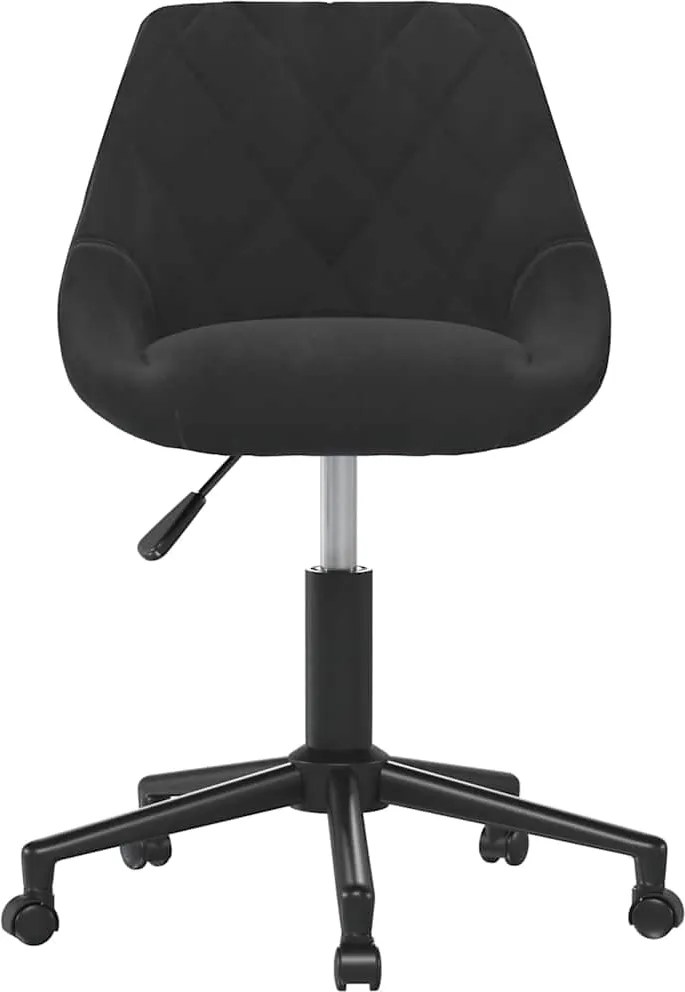 Otočná kancelářská židle černá samet 335481