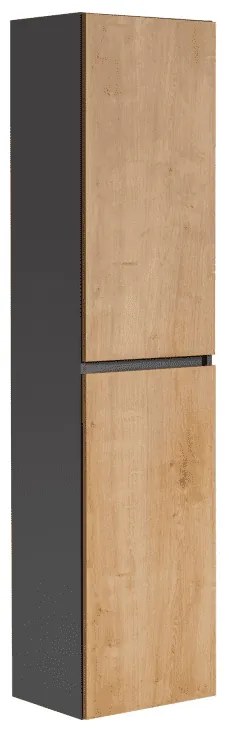 Vysoká skříňka do koupelny MONAKO GREY OAK 800