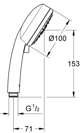 GROHE 27575002 - Ruční sprcha TEMPESTA COSMOPOLITAN 100 4” lesklý chrom