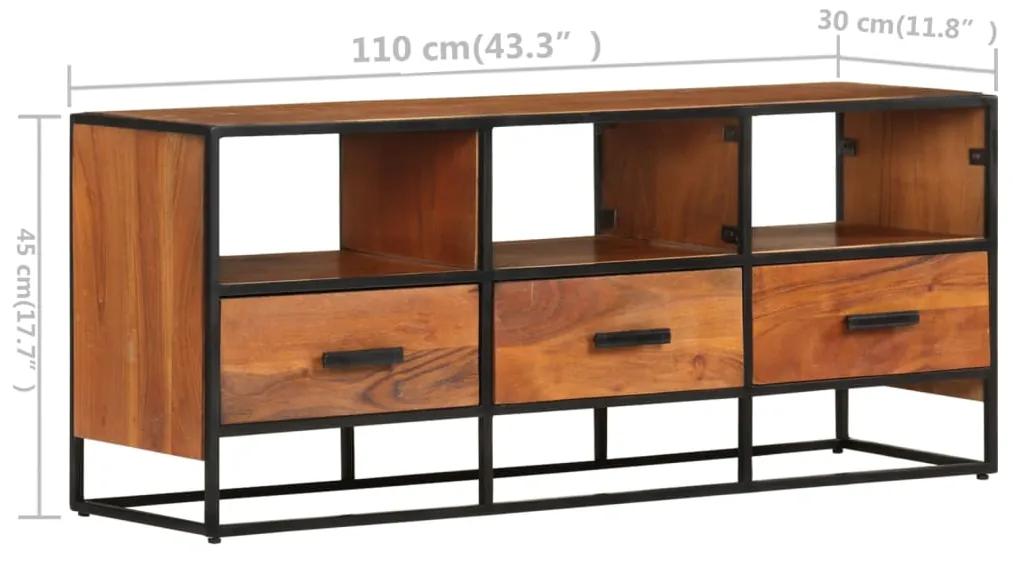 vidaXL TV stolek 110 x 30 x 45 cm masivní akáciové dřevo