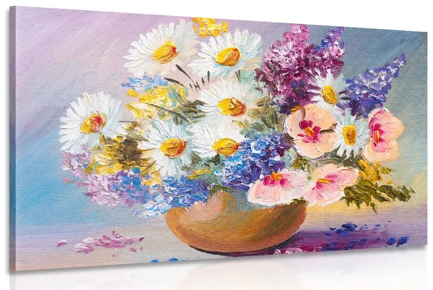 Obraz olejomalba letních květů Varianta: 120x80