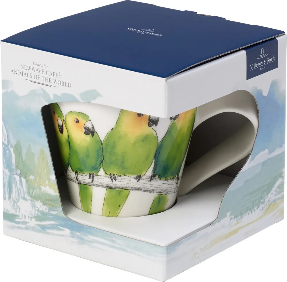 Villeroy&Boch Villeroy & Boch NewWave Caffè Braunwangensittich hrnek mit Henkel (Geschenkkarton) 130 x 95 x 1