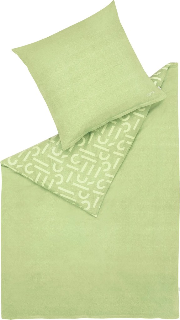 XXXLutz OBOUSTRANNÉ POVLEČENÍ, flanel, olivově zelená, 140/200 cm Esprit - Povlečení - 003021169801