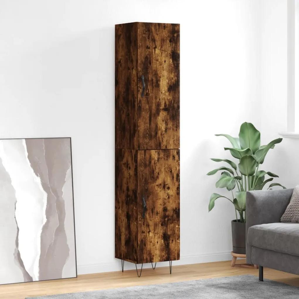 vidaXL Skříň highboard 34,5 x 34 x 180 cm kompozitní dřevo [3198821] Barva: hnědý dub