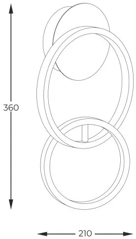 Designové nástěnné svítidlo Rando