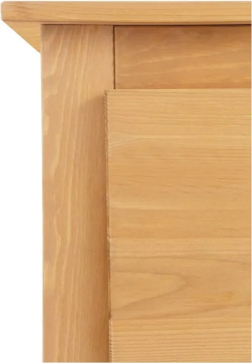 Šatní skříň z borovicového dřeva se zrcadlem v přírodní barvě 120x170 cm Bertram – Støraa