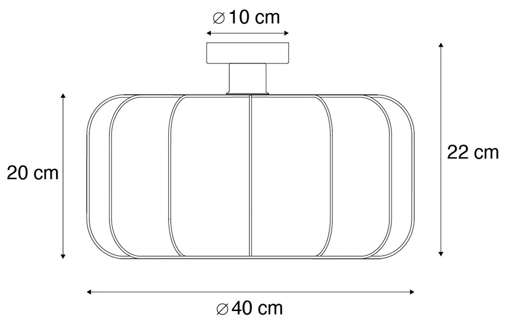 Japandi stropní svítidlo bílé 40 cm - Madleine