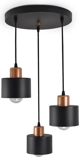 Lampa Stropní Svítidlo Lustr 382-D3 Měď Edison Loft