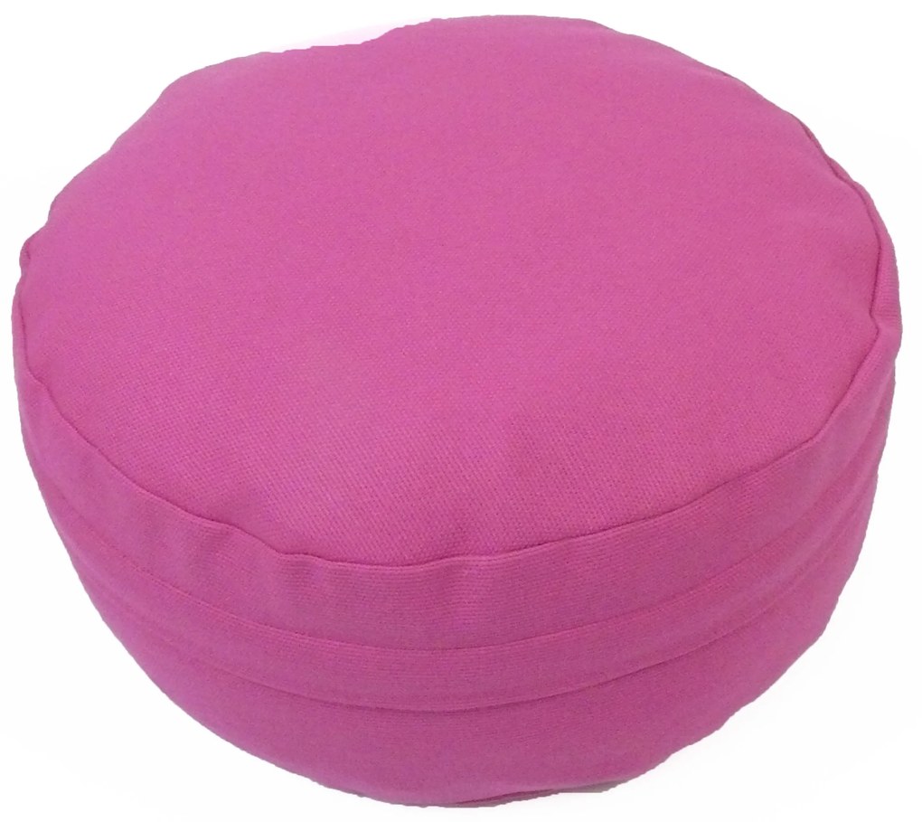 S radostí - vlastní výroba Pohankový sedák jednobarevný - růžový Velikost: ∅30 x v12 cm